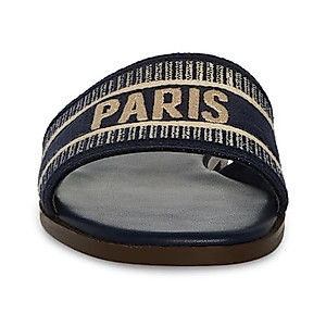 Steve Madden Women's Knox Sandal, Navy Multi, 9