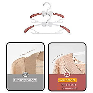 WJWSKI 20pcs Baby Kids Hangers for Nursery Closet and Kids Dance Garment Bags with 3 Pockets, 35x24x3“ Gusset Lightweight Clear Full Zipper Suit Bag for Competitions Costumes & Travel