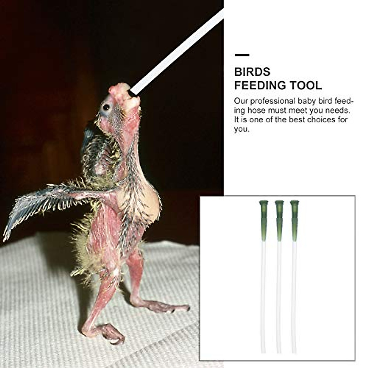 POPETPOP 3pcs Young Birds Feeding Syringe Plastic and Perspex Material for Feeding Milk for Young Birds or Feeding Medicine for Sick Birds
