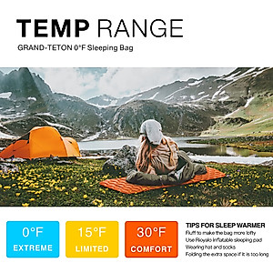 RIOYALO 0°F 0 Degree Winter Sleeping Bags for Adults Cold Weather | Grand-Teton Big and Tall Mummy Sleeping Bag w Compression Sack for Camping Hiking Backpacking | XL 90.6 in | Up to 6 ft 10 in