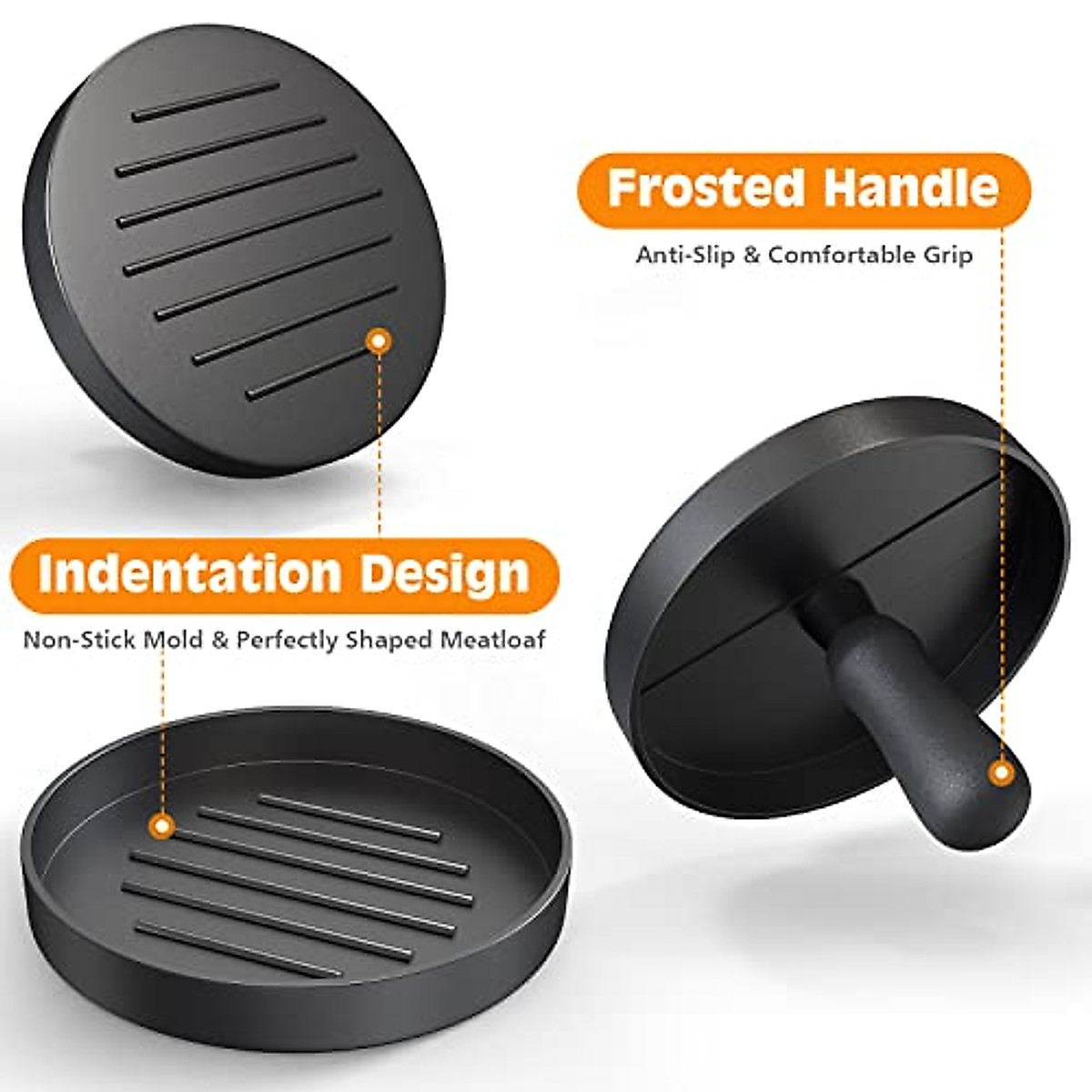 Naitesen Hamburger Press Patty Maker Burger Press Non-Stick Burger Smasher Cooking Gadgets for Kitchen Baking