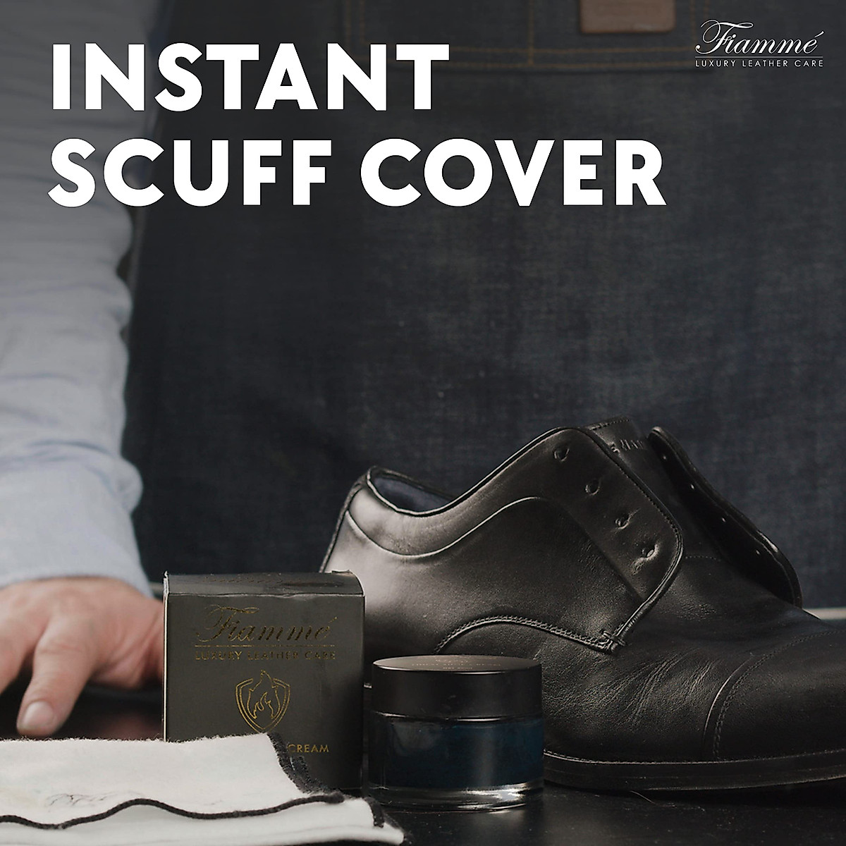 Leather Hero Shoe & Boot Cream Polish - Restore Color, Condition & Protect Leather Goods - Made in USA - 1.6oz (White)