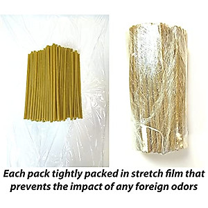 Natural Pure Beeswax Candles Organic Honey Eco Candles in Gift Box (Natural Cotton Wicks, Dripless, Smokeless, Not Taper, Not Ear Candles) (Yellow, 6.3 Inches (16 cm) 120pcs)