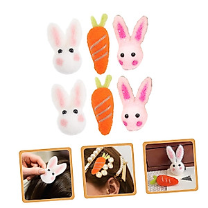 KESYOO 18 pcs Rabbit Felt Brooch scrapbooking flatback felt animals kit bunnies easter ornament felt rabbit craft easter rabbit charms hanging easter ornaments carrot child products Toy