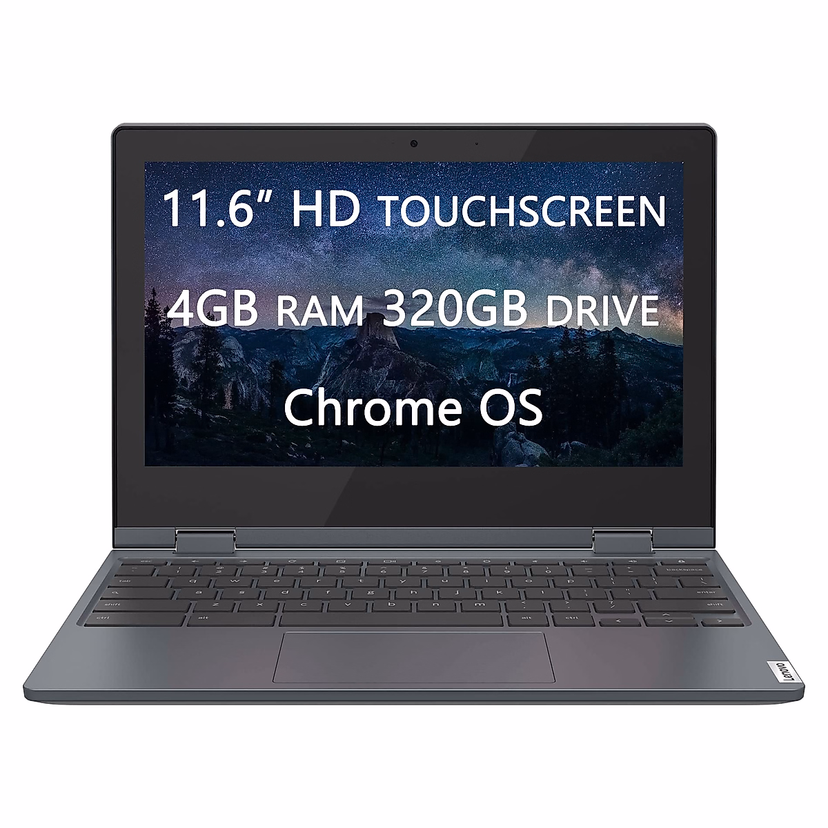 2022 Upgraded Lenovo Flex 3 X360 Chromebook Spin 2-in-1 Convertible Laptop, Intel Celeron N4020 2-Core Processor, 11.6" HD Touch LCD, 4GB RAM, 320GB(64GB SSD+ 256GB Card), Wi-Fi, Chrome OS, LIONEYE MP