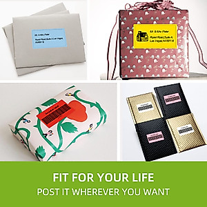 Anylabel 2.25" x 1.25" Multi-Purpose Direct Thermal Labels, Color Self-Adhesive Address Shipping Barcode Thermal Stickers, Compatible with Rollo & Zebra Thermal Label Printer(6 Rolls, 6000 Labels)