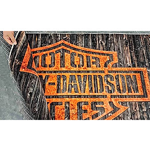 Harley Rug, Area Rugs for Living Room, Bedroom Rug, Home Decor Rug, Harley Davidson Gifts, Carpet, Rug, Modern Rug, Popular Rug,Themed Rug Hrly14.1 (31”x59”)=80x150cm