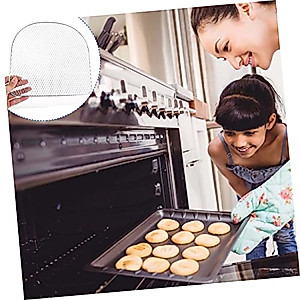 Anneome Pizza Oven 1pc Electric Oven Air Frying Net Air Fryer Toaster Oven Non Stick Net Baking Tray Oven Net Tray Silver Stainless Steel Baking Mat Metal Food Dehydrator