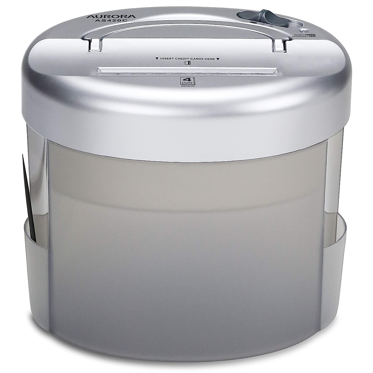 Aurora AS420C Desktop-Style Cross-Cut Paper Shredder, 4-Sheet Crosscut Desktop