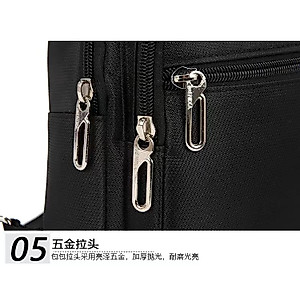 Lmagice Men's chest bag canvas leisure bag sports small backpack oxford cloth single shoulder messenger bag