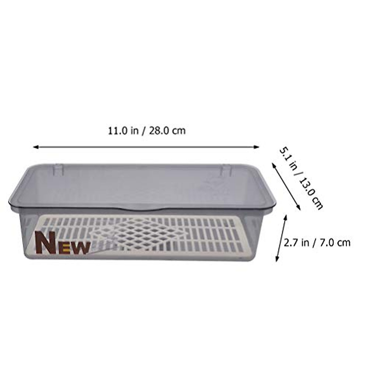 DOITOOL 3PCS Flatware Tray with Lid and Drainer, Tableware Utensil and Cutlery Drawer Organizer with Lid Covered Silverware Tray to Keeps Your Cutlery Organized and Protected ( Random Color )