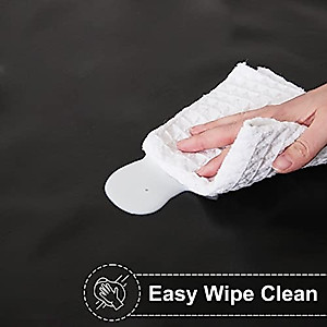 homing Rectangle Vinyl Tablecloth, 100% Waterproof Spillproof Plastic Table Cloth, Wipe Clean Table Cover for Dining Table, Buffet Parties and Camping (Black, 60" x 84")