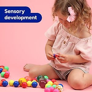 Bouncy Balls Assorted Bulk Toys Pack 25psc 1.26inch 32mm - Super Ball for Toddlers and Adults Party Favors Pinata Filler Goodie Bags Stuffers for Kids Treasure Box Toys for Classroom Carnival Prizes