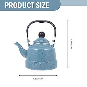 IMIKEYA Enamel Water Kettle Vintage Stovetop Teapots 1.1l Enameled Teapots Heating Water Kettle Large-capacity Coffee Pots for Home Kitchen Cookware Supplies Green