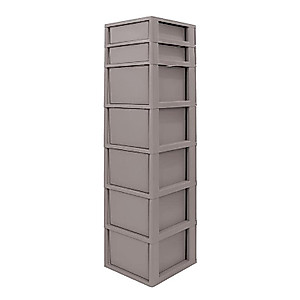 MQ Eclypse 7-Drawer Plastic Storage Unit, Taupe