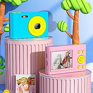 Kids Camera for Boys and Girls Digital Camera with Memory Card 16X Zoom Vlogging Camera 1080P Video Recorder with Multiple Unique Functions Great Birthday Electronic Toys for Children (Pink No Card)