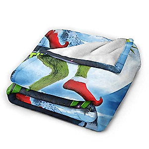 Christmas Blanket Ultra Soft Flannel Fleece Warm Xmas Throw Blanket for Living Room Bedroom Decoration Bed Couch 50*40in