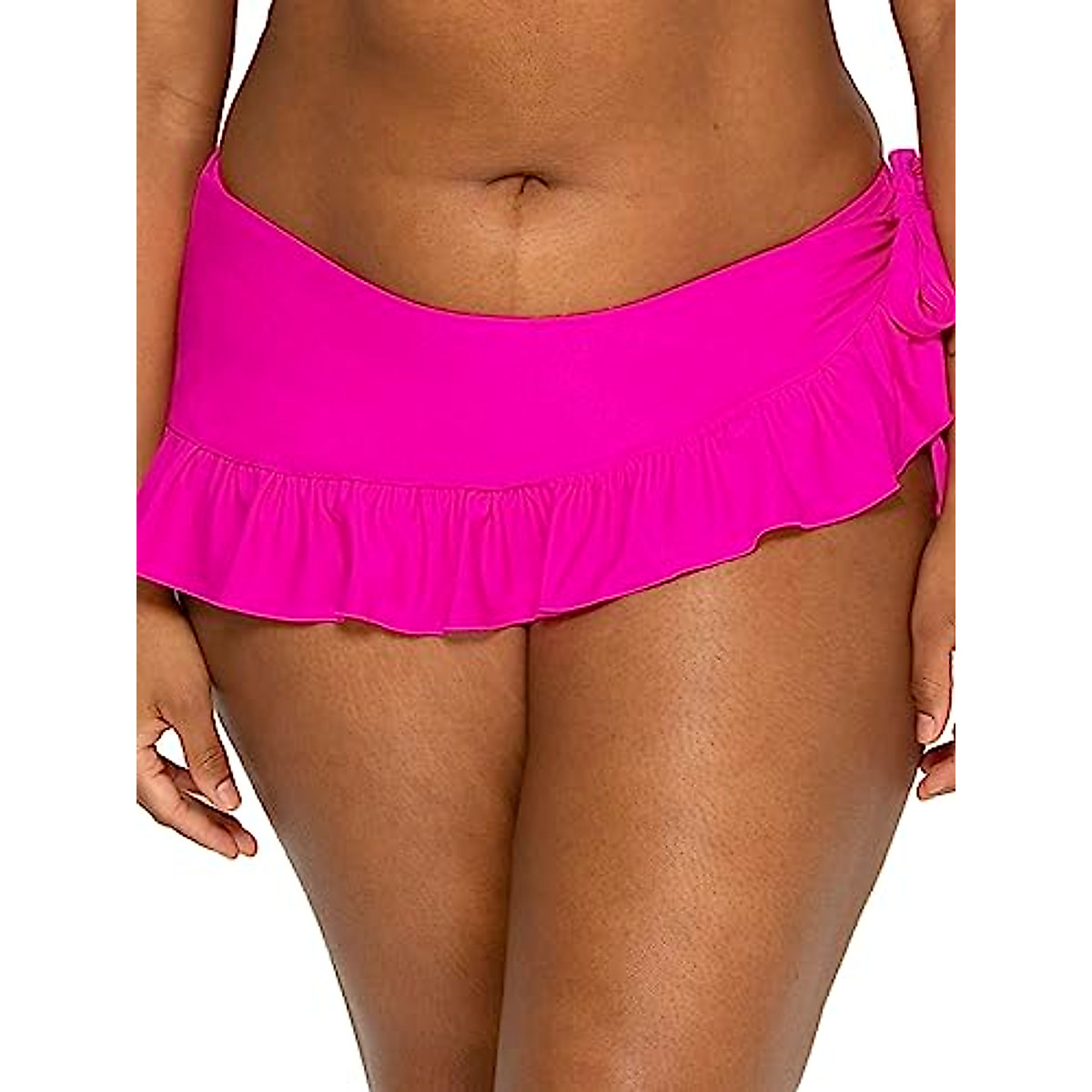 Smart & Sexy womens Side-tie Skirt fashion swimsuit bottoms separates, Fuchia Sizzle, Small US