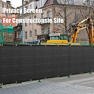 Cliselda 8ft x 50ft Privacy Fence Screen, Black Fence Covering Privacy with Grommets, Heavy Duty Fencing Mesh Shade Net Cover for Outdoor Yard Wall Garden Backyard Commercial Residential