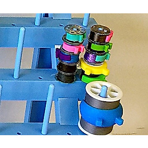 PeavyTailor 70 Spools Thread Holder Thread Rack Sewing Thread Organizer Thread Stand Spool Holder for Sewing and Embroidery Quilting. Threads Spool Rack has Holes to Hold on The Wall Green