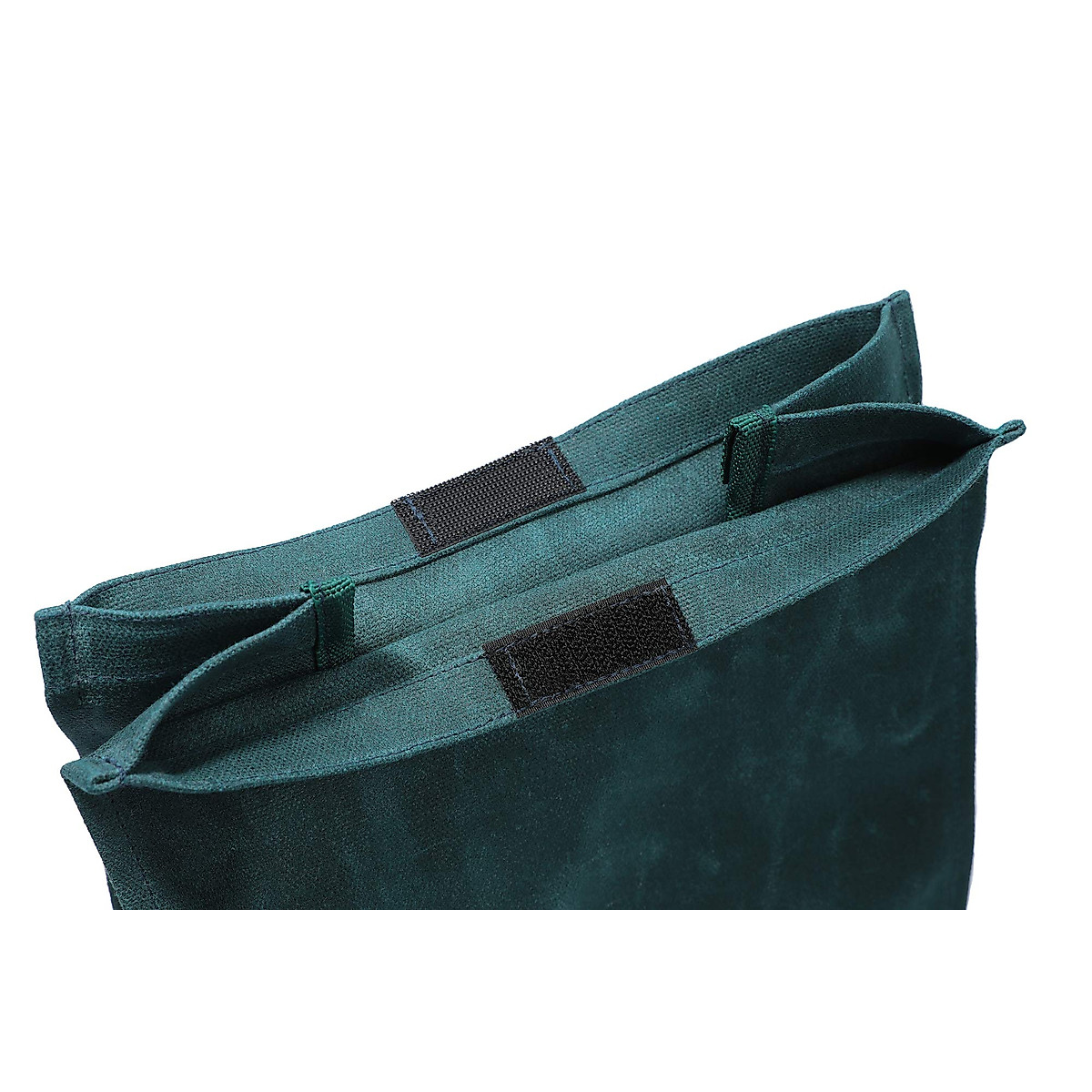Denifiter Heavy Duty Waxed Canvas Reusable Lunch Bag, Plastic-Free, Hard Fabric, Durable For Women Men (Dark Green)