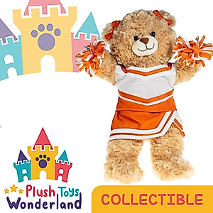 Plush Toys Wonderland Orange and White Cheer Uniform for 6-10 Inch Stuffed Animals - Bring Spirit to Your Plush Friend Toys Gift's for Kids !