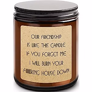 UENOW Lavender Scented Candles, Best Gifts for Friends, Friendship Gifts for Women Men, Gag Gifts for Her Him, Going Away Gifts on Graduation, Funny Saying Candle for Birthday Christmas Thanksgiving