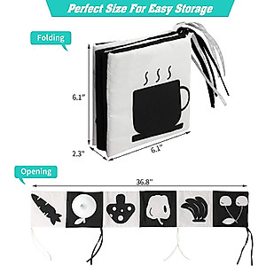 Baby Soft Book Cloth Books, Early Education Cot & Pram use Toys for Babies, Infant Books Bath Book Best Tummy-Time Christmas Toys Gifts for 0-3 3-6 6-9 12-18 Months 1-2 Year Old Boys Girls