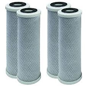 CFS – 4 Pack Carbon Block Water Filter Cartridges Compatible with HDX HDLORF4, GE FX12P Models – Remove Bad Taste and Odor – Whole House Reverse Osmosis Replacement Filter Cartridge