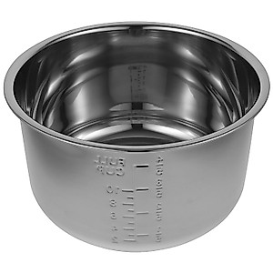 Kichvoe Stainless Steel Cookware Stainless Steel Inner Cooking Pot 5L Rice Cooker Liner Pot Electric Pressure Cooker Pot Silver Portable Electric Cooker