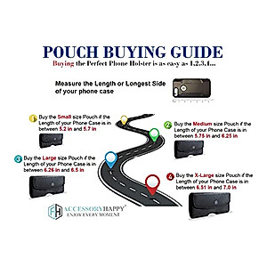 AH Military Grade Phone Holster Men Cell Phone Holsters Belt Case with Loop Cell Phone Nylon Clip Magnetic Pouch For Android Galaxy iPhone 12 Pro Max 6+ 7 Plus 8 Plus Holster Fit Commuter Case (Large)