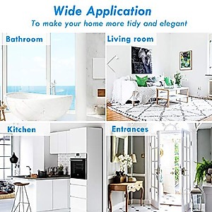 Casart Bathroom Wall Cabinet with Door, Hanging Storage Organizer with Open Shelf, Wall Mounted Medicine Cabinet