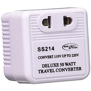 SEVEN STAR SS214 Deluxe 50 Watt Voltage Converter Step Up Transformer