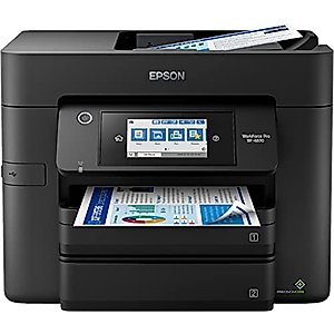 Epson Workforce Pro WF-4830 All-in-One Wireless Color Inkjet Printer - Print Scan Copy Fax - 4.3" Touchscreen Display, 25 ppm, 4800 x 2400 dpi, Auto 2-Sided Printing, 50-sheet ADF, 500-Sheet, Ethernet