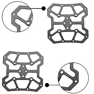 BORDSTRACT Clipless Platform Pedal Adapter, 1 Pair Aluminum Alloy Universal Pedal Platform Adapter, Compatible with SPD Cleats, for Road Bike, Mountain Bike(Black)