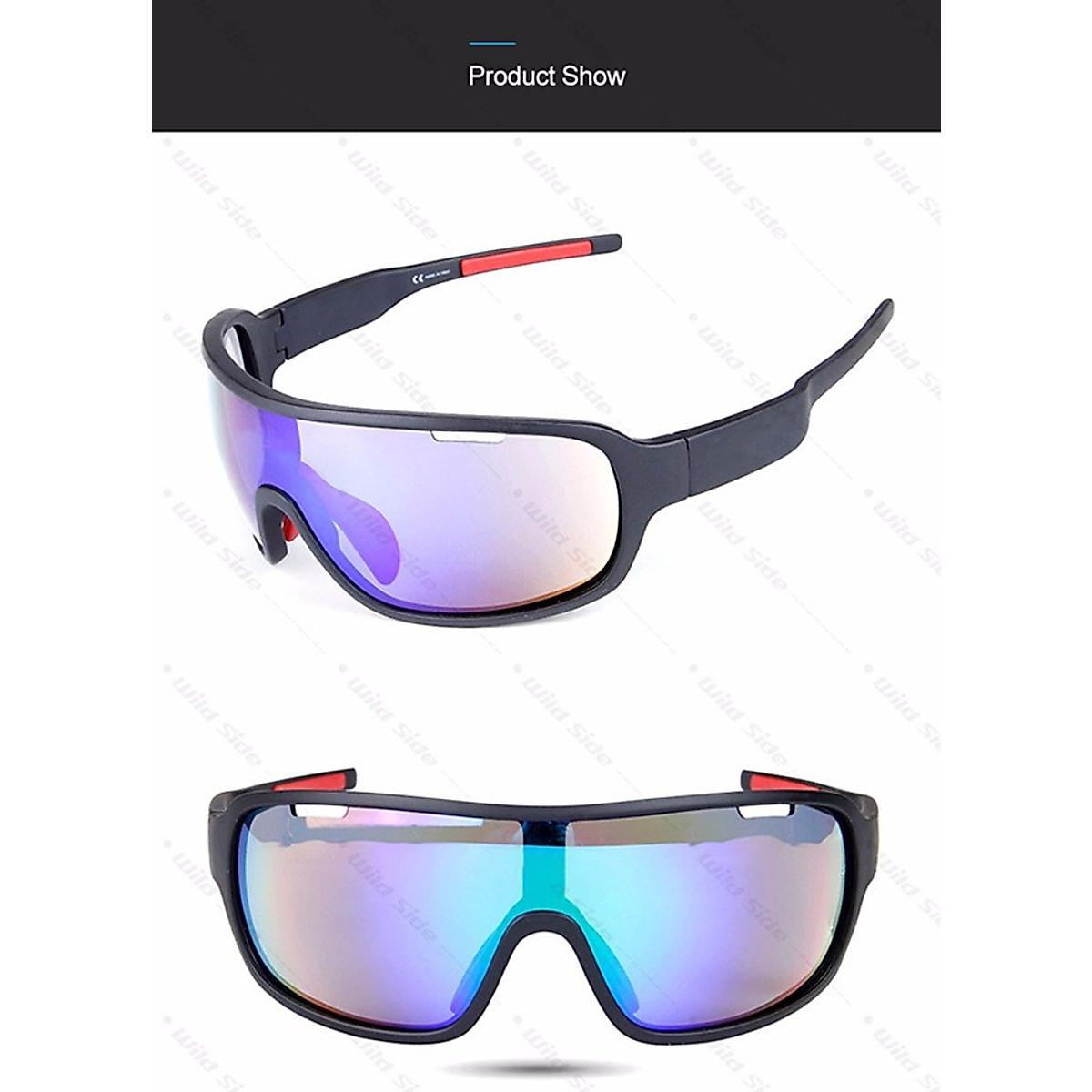 Lorsoul Polarized Sports Cycling Sunglasses Bike Glasses for Men Women Running Driving Fishing Golf Baseball Racing Ski Goggles (White/Red)