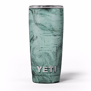 Design Skinz Green Slate Marble Surface V16 - Skin Decal Vinyl Wrap Kit Compatible with The Yeti Rambler Cooler Tumbler Cups