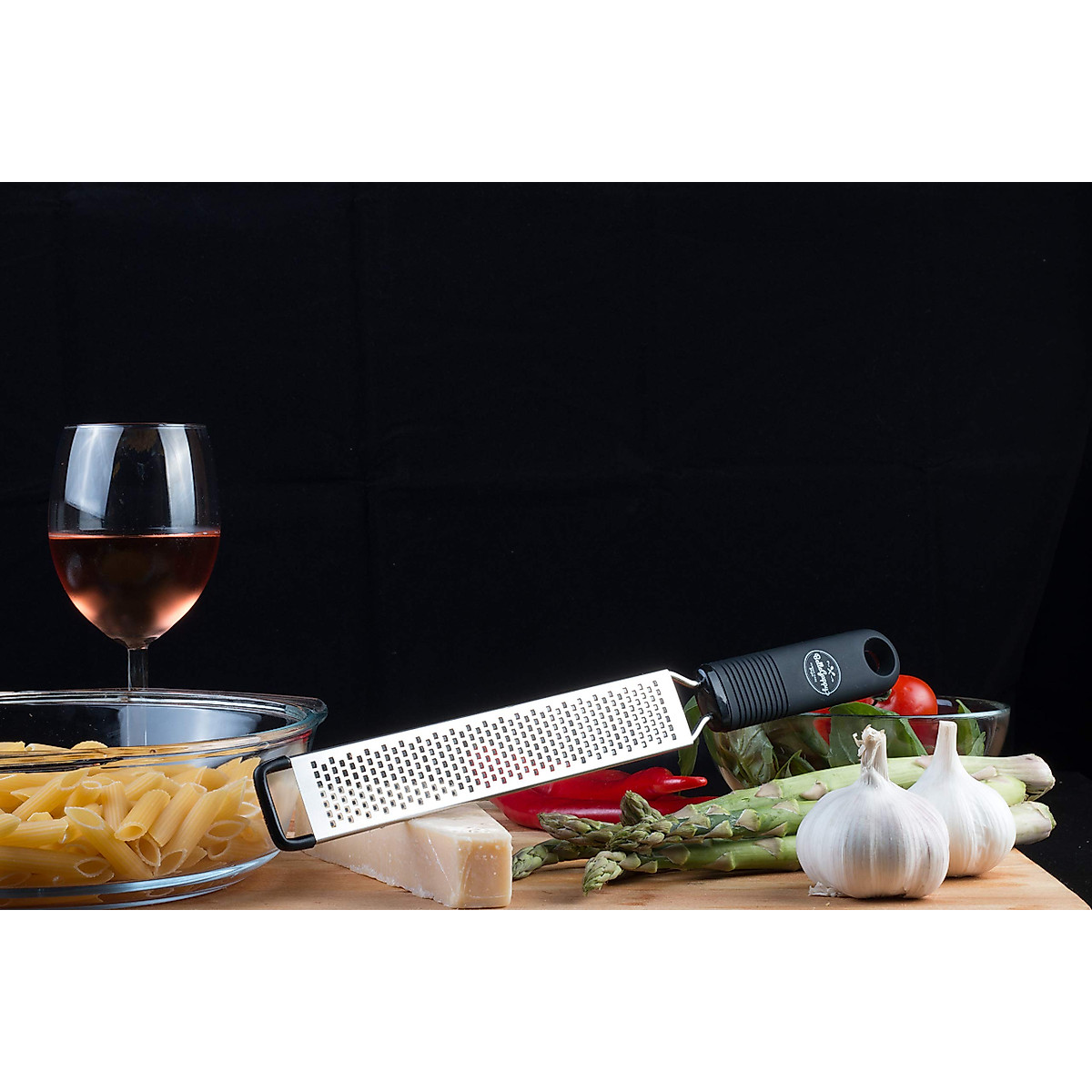 BelleGuppy Lemon Zester & Cheese Grater, Professional Zesting tool for Parmesan, Citrus, Ginger, Nutmeg, Garlic, Chocolate, Fruits, Razor-Sharp Stainless Steel Blade Protective cover, Dishwasher Save