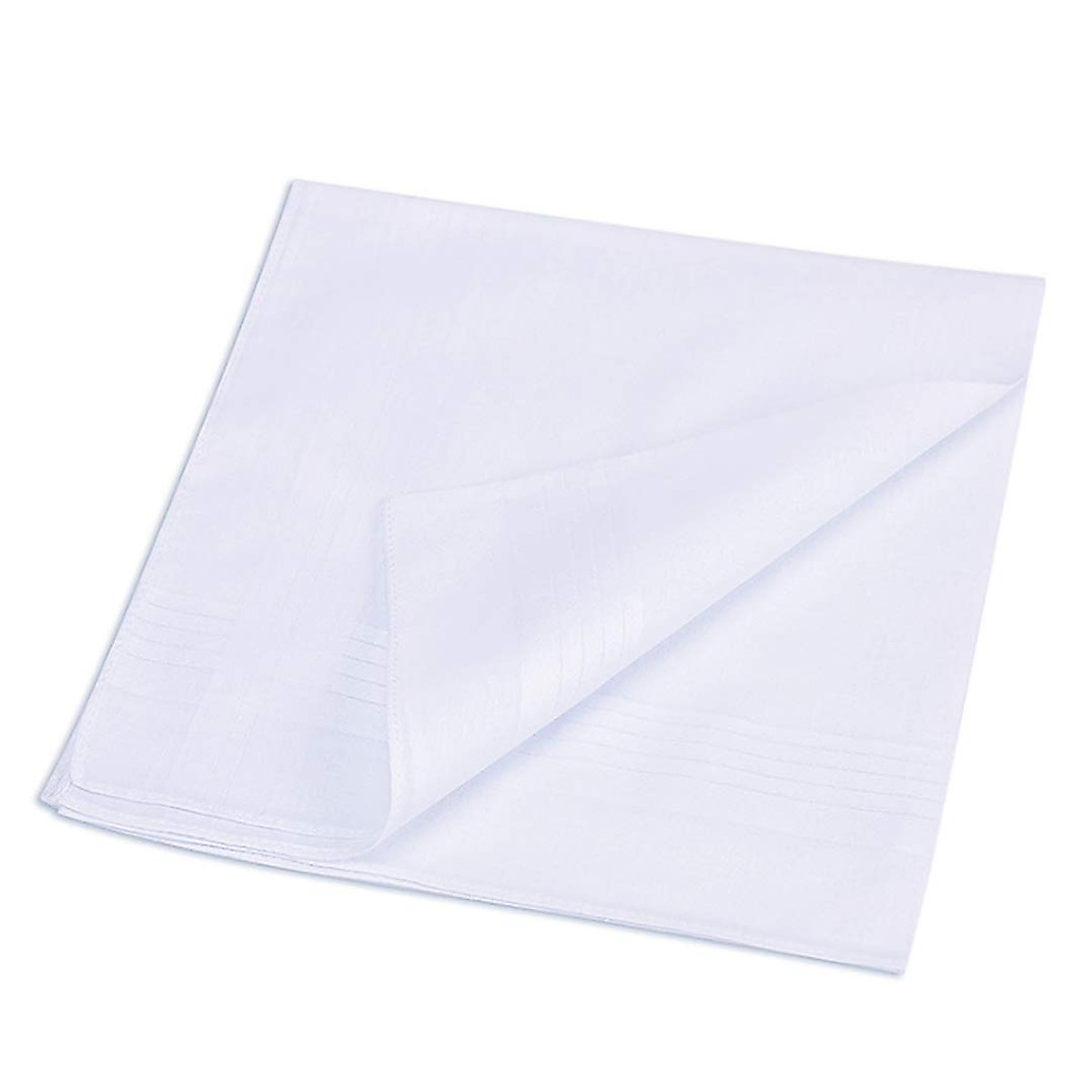 RDS HANKYTEX Men's White Handkerchiefs,100% Soft Cotton Hankie