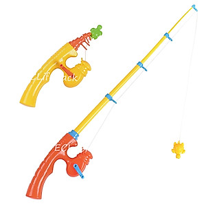 CozyBomB™ Magnetic Fishing Toy Pole 2 Pack for Replacement - No Fishes are Included - Bathtime Carnival Toddler Education Teaching - Fishing Poles Rod (X-Large)