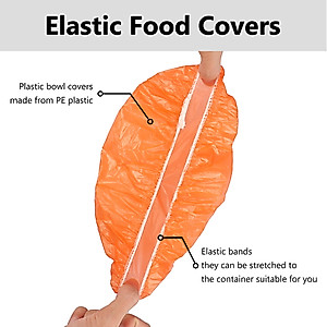 Evenpop 40Pcs Reusable Elastic Food Bowl Storage Covers, Plastic Bowl Covers, Fresh Keeping Bags Food Plastic Wrap, Bowl Covers Stretch Reusable Food Covers for Outside Picnic Kitchen