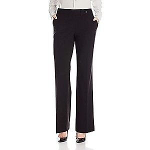 Calvin Klein Straight-Leg Classic Business Casual Pants for Women, Black, 14