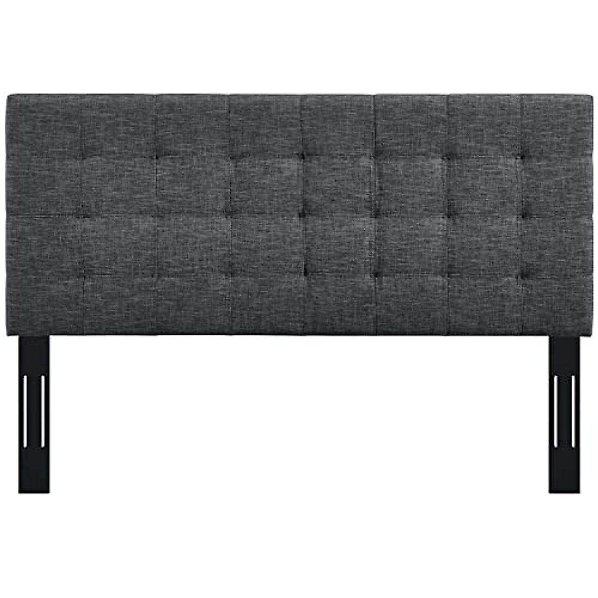 Modway Paisley Upholstered Tufted Linen Fabric Twin Headboard Size in Gray