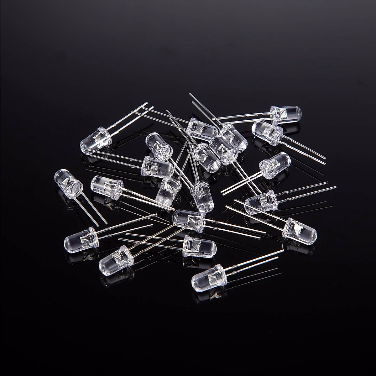 EBOOT 100 Pieces Clear LED Light Emitting Diodes Bulb LED Lamp, 5 mm (Blue)