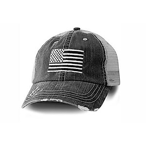 Honor Country USA American Flag Baseball Cap Black