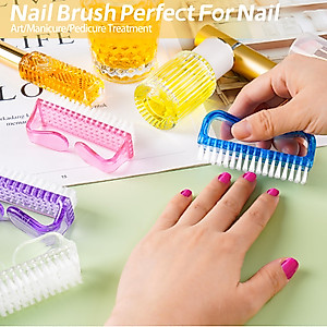 4 Pack Handle Grip Nail Brush Fingernail Brush, Brushes Cleaner Hand Scrub Cleaning Brush Kit for Toes, Shower,Garden,Pet, for kids & Women & Men