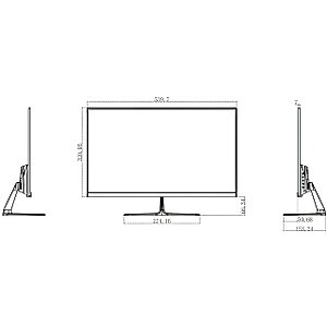 watchman WM-ND2400 Ultra-Thin Borderless 24" LED Monitor, TFT LED, 1920x1080 Resolution, 16:9 Aspect Ratio, 3000:1 Contrast, 6.5ms Response Time, VGA and HDMI Inputs