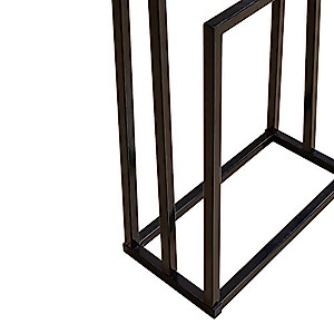 3 Tiers Metal Towel Rack Modern Freestanding Black Towel Holder for Bathroom Accessories Organizer(Black)