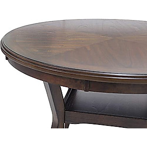 New Classic Furniture Mitchell 5-Piece Dining Set with 1 Table and 4 Chairs, Brown Cherry