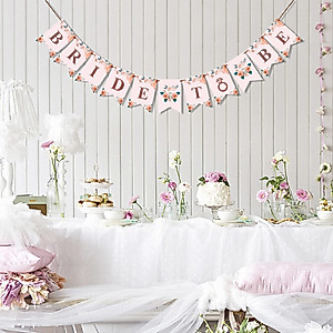 Uniwish Bride to Be Banner for Bridal Shower Decorations Garland Engagement Bachelorette Party Supplies Wedding Photo Booth Prop